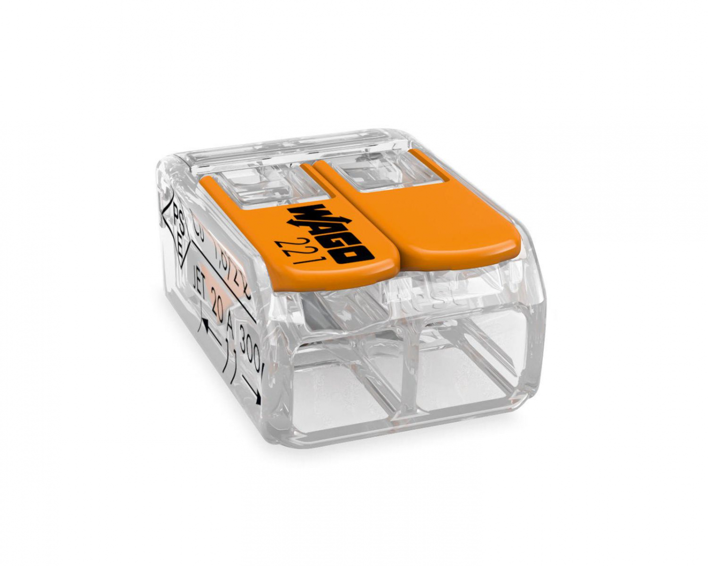 WAGO Connectique pour deux conducteurs avec levier par 8 - Discount Marine